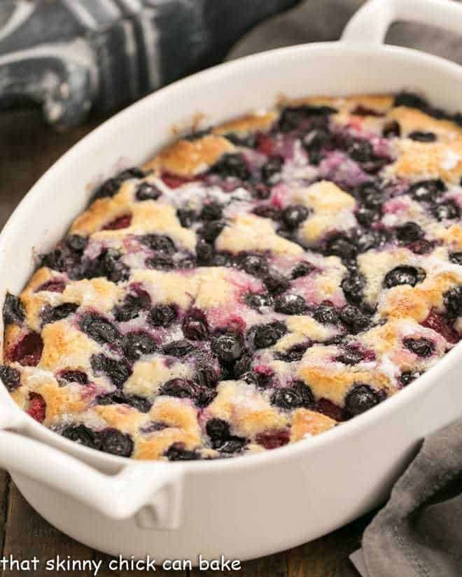 Easy Mixed Berry Cobbler - With How to Video - That Skinny Chick Can Bake Easy Mixed Berry Cobbler - With How to Video - That Skinny Chick Can Bake